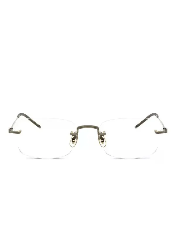 Oliver Spencer Tk-10 Rectangle-frame Eyeglasses - Gold