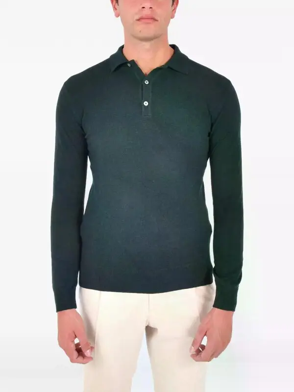 FRANZESE COLLECTION Ribbed Polo Shirt - Green