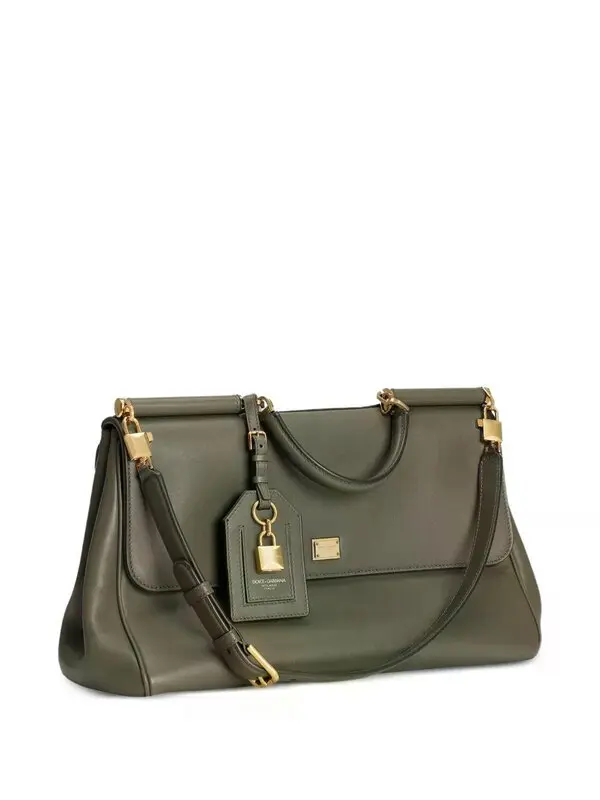 Dolce & Gabbana Maxi My Sicily Padlock Top-handle Tote Bag - Green