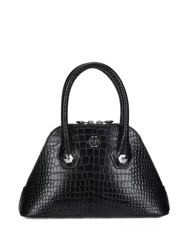 Philipp Plein Majestic Crocodile-print Tote - Black
