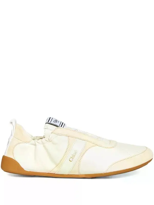 Chloé Lace-up Logo Sneakers - Neutrals