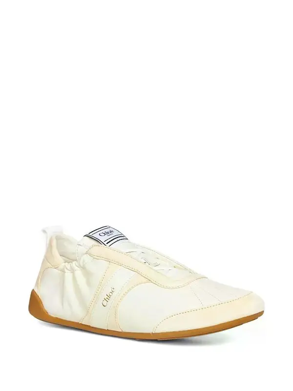 Chloé Lace-up Logo Sneakers - Neutrals