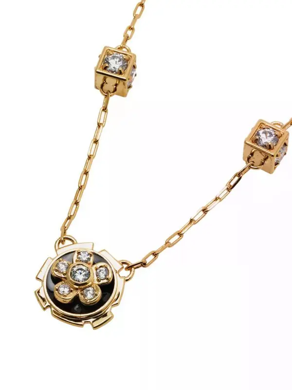 FERRAGAMO Crystal Charm Necklace