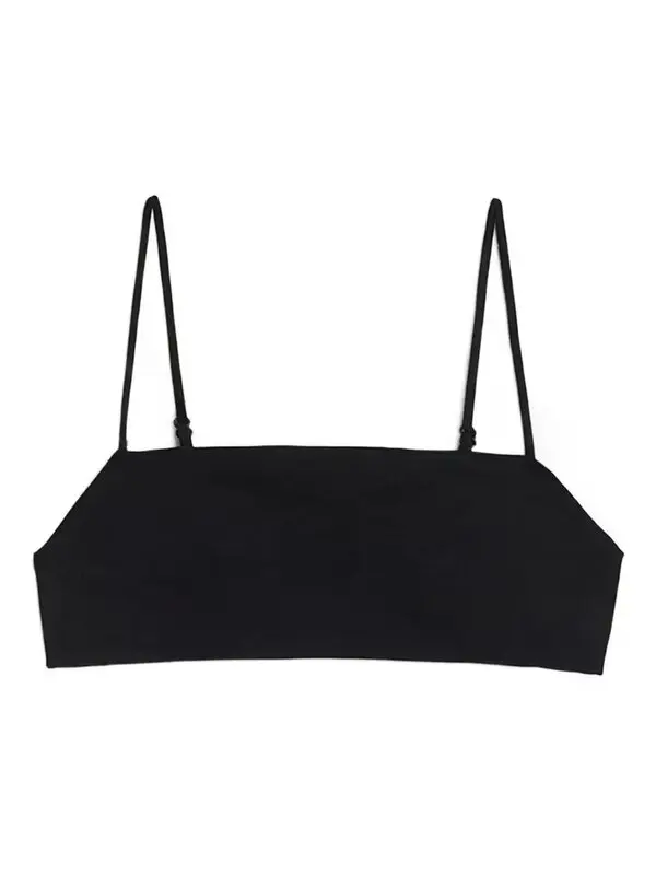 JIL SANDER Jersey Bikini Top With Interlocking Closure