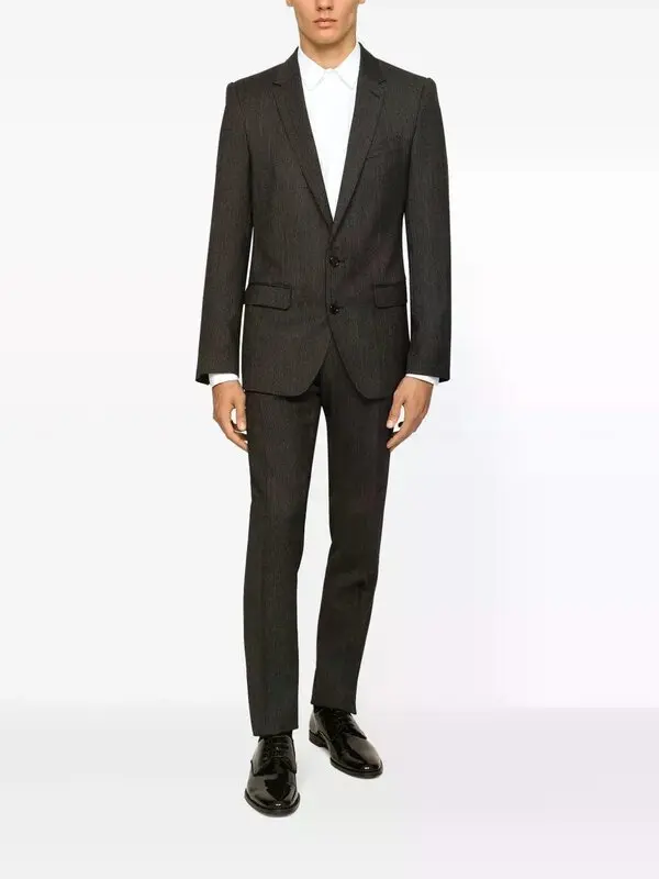 Dolce & Gabbana Peak-lapels Straight-leg Single-breasted Suit - Black
