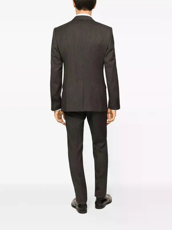 Dolce & Gabbana Peak-lapels Straight-leg Single-breasted Suit - Black