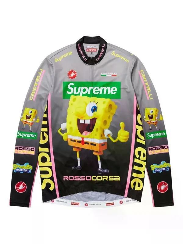 Supreme X Spongebob Squarepants X Castelli Printed Cycling Top - Black