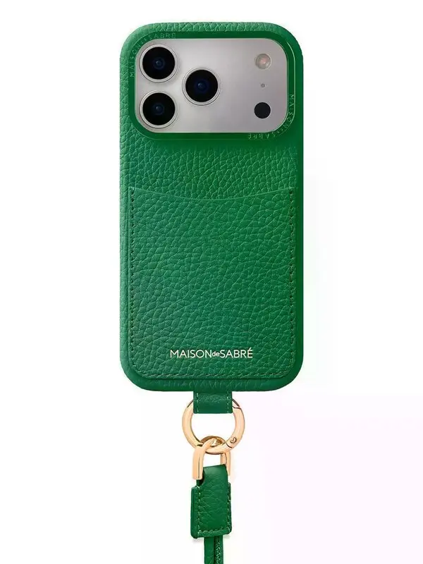 MAISON DE SABRE The Sling Card-slot Lanyard Iphone 17 Pro Case - Green