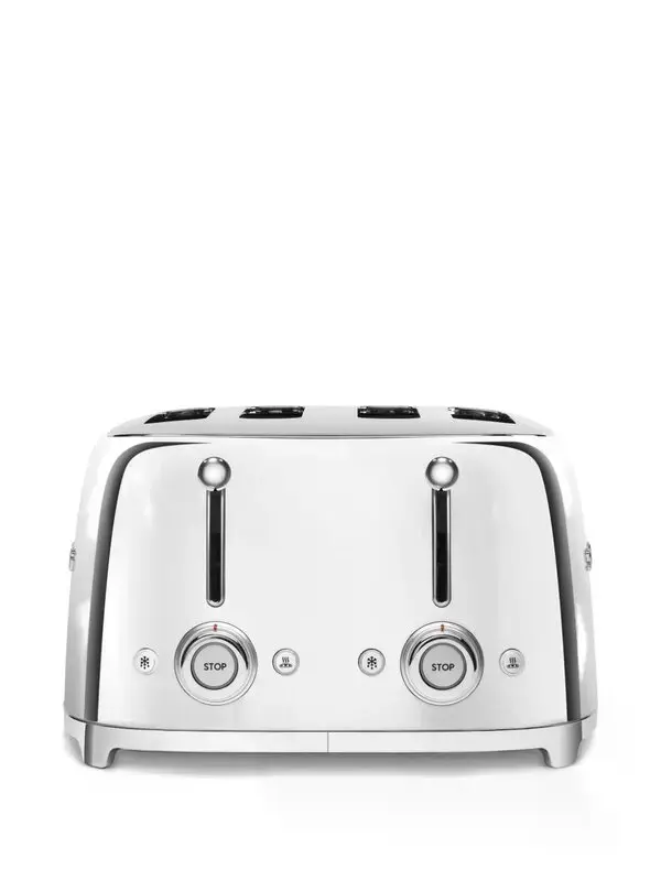 SMEG Stop Button Plissé Four-toaster - Silver