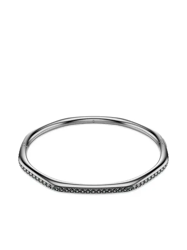 SWAROVSKI Embellished Hinged Bracelet - Silver
