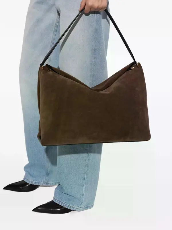 WANDLER Penelope Suede Tote Bag - Brown