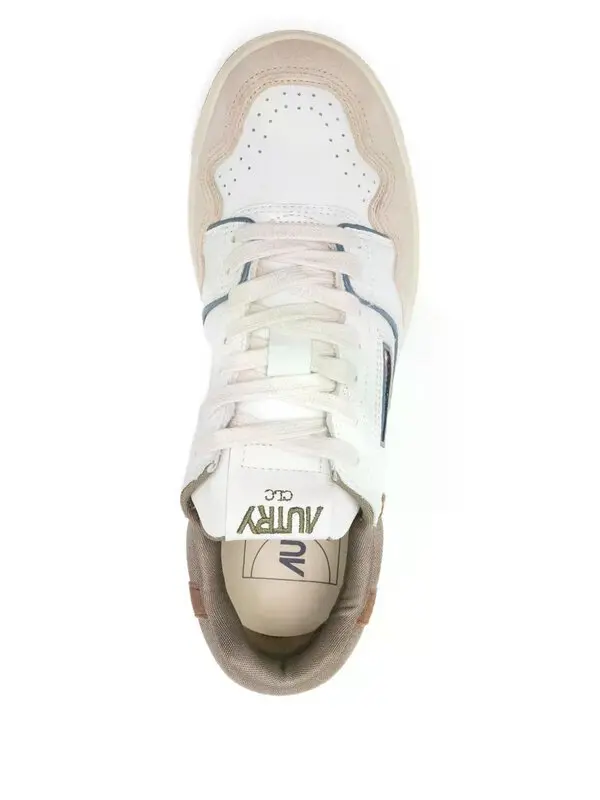 AUTRY Panelled Lace-up Sneakers - White