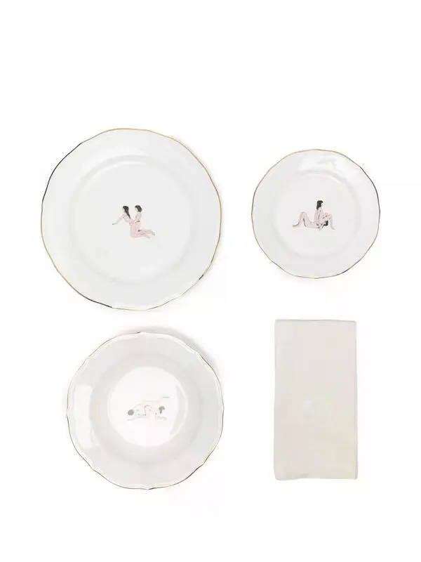 SELETTI Offered Plate Set - White