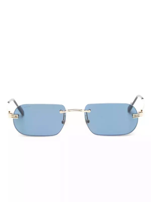 CARTIER Rectangle-frame Sunglasses - Gold