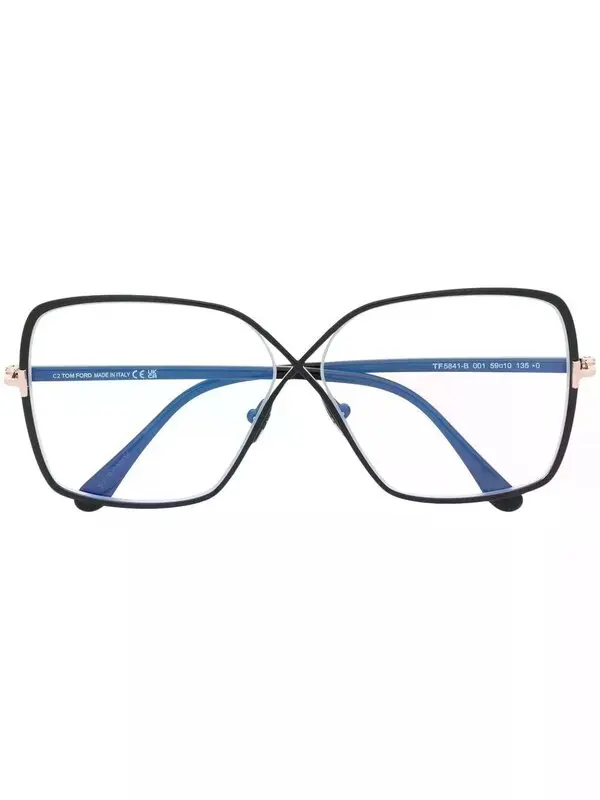 TOM FORD Crossover Square-frame Glasses - Black