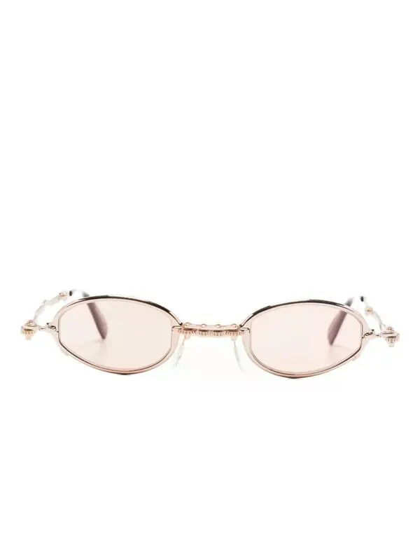 KUBORAUM Sculpted Oval-frame Sunglasses - Pink