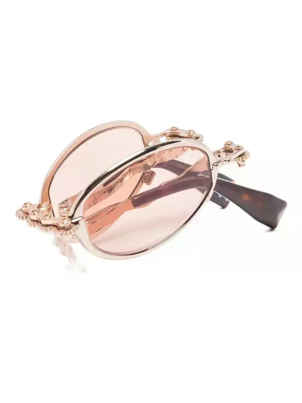 KUBORAUM Sculpted Oval-frame Sunglasses