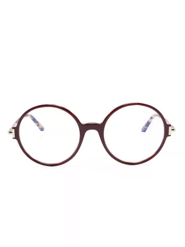 TOM FORD Ft5914b Round-frame Glasses - Brown