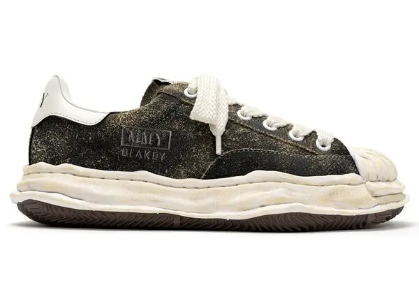 Mihara Yasuhiro Blakey Og Sole Vintage Suede Low Sneakers - Black