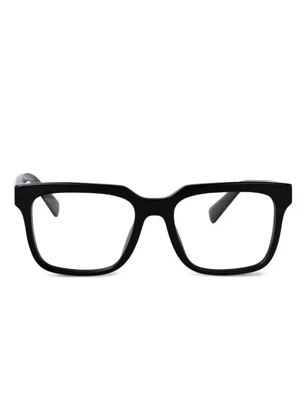 Dolce & Gabbana Acetate Rectangle Glasses - Black