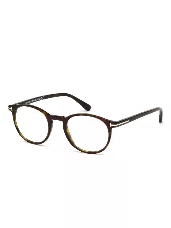 TOM FORD Round Frame Eyeglasses - Brown