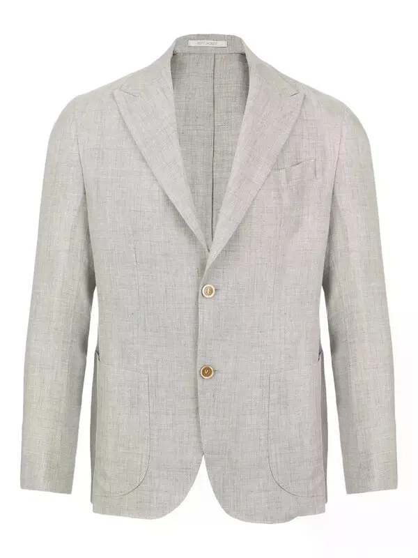 Eleventy Single-breasted Blazer - Grey