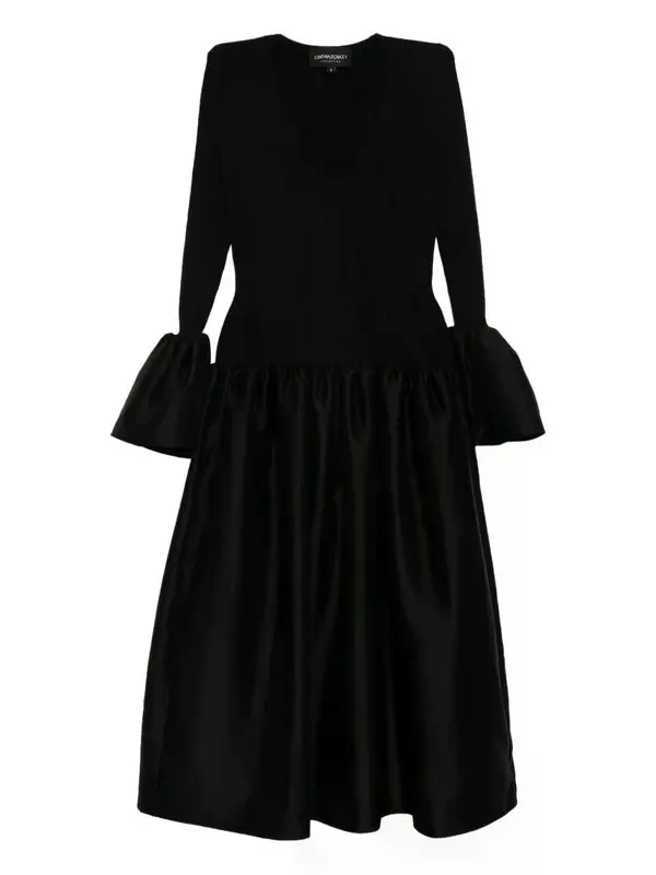 Cynthia Rowley Flared-sleeves Dress - Black