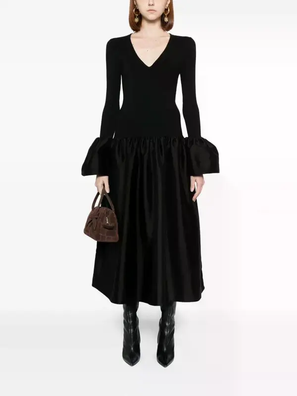 Cynthia Rowley Flared-sleeves Dress - Black