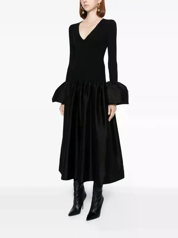Cynthia Rowley Flared-sleeves Dress - Black
