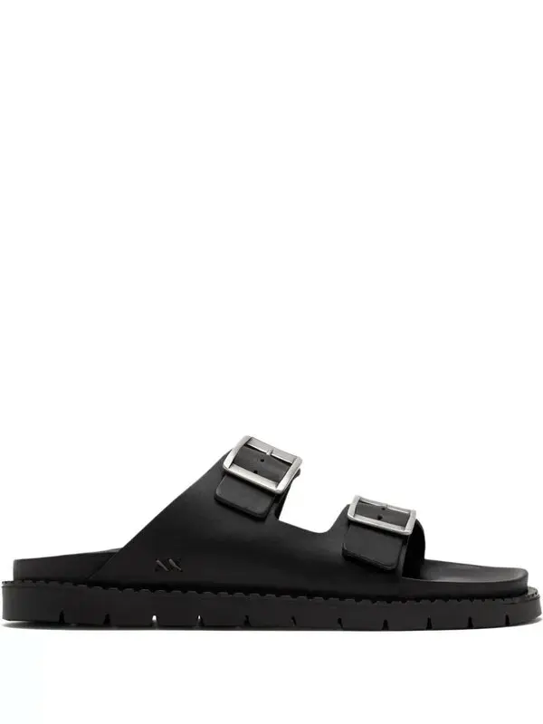 FORSA Curtis Buckle-strap Slides - Black