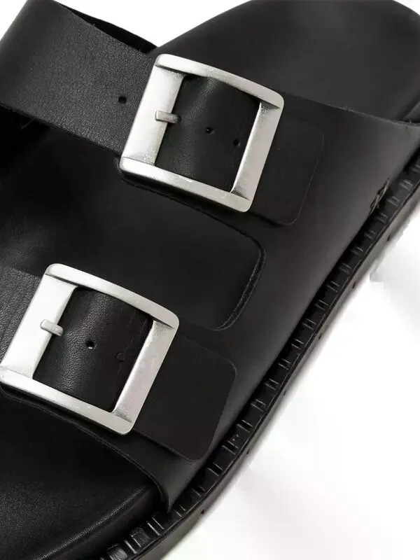 FORSA Curtis Buckle-strap Slides - Black