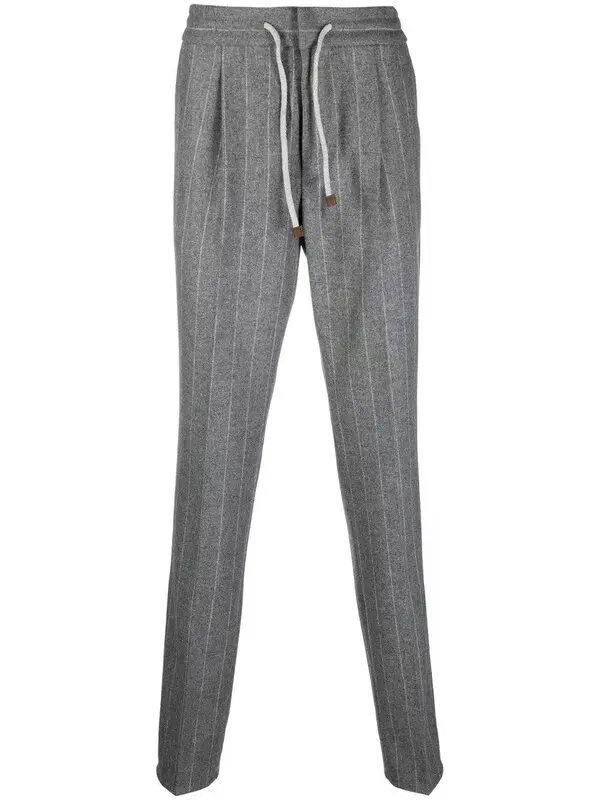 Brunello Cucinelli Stripe-pattern Straight Trousers