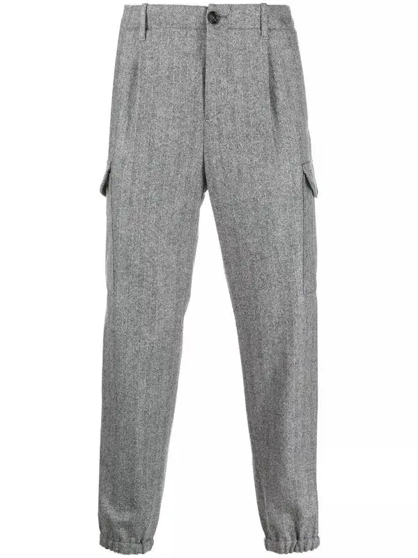 Brunello Cucinelli Chevron Knit Trousers