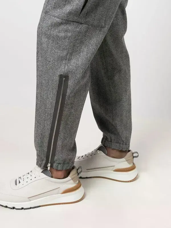 Brunello Cucinelli Chevron Knit Trousers