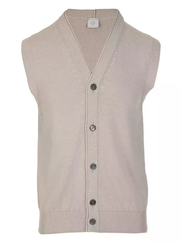 Eleventy Buttoned Gilet - Neutrals