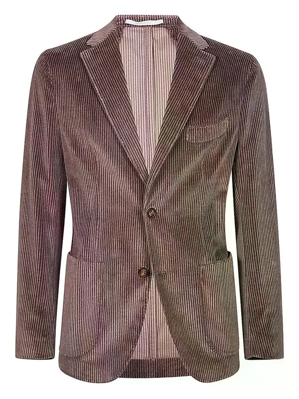 Eleventy Single-breasted Corduroy Blazer - Brown
