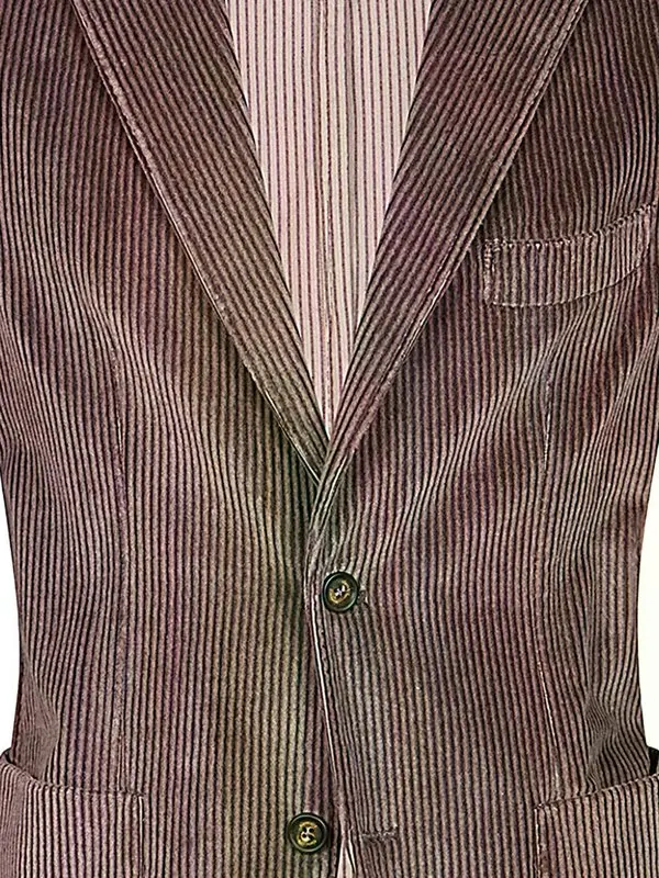 Eleventy Single-breasted Corduroy Blazer - Brown