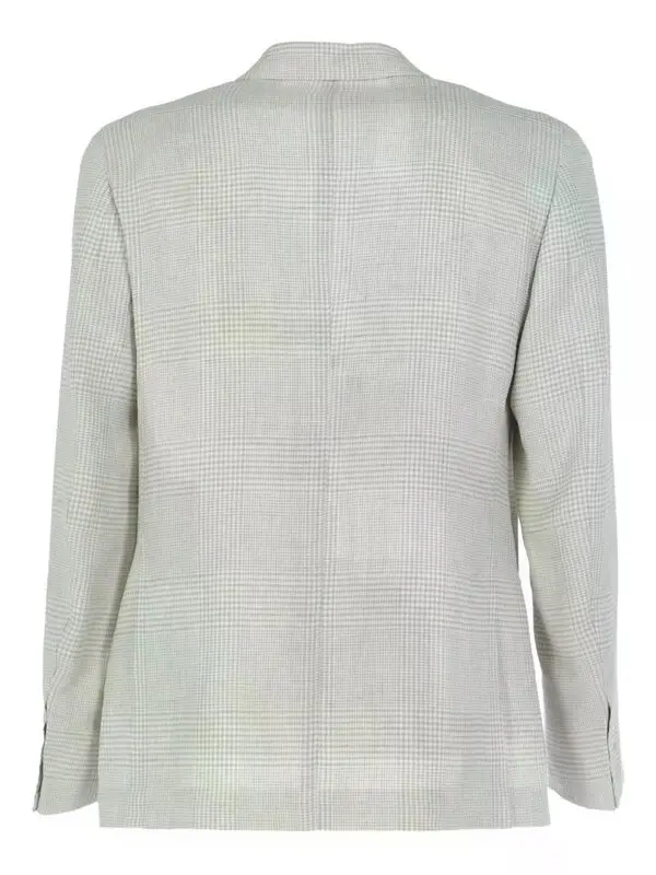 Eleventy Check-pattern Blazer - Green