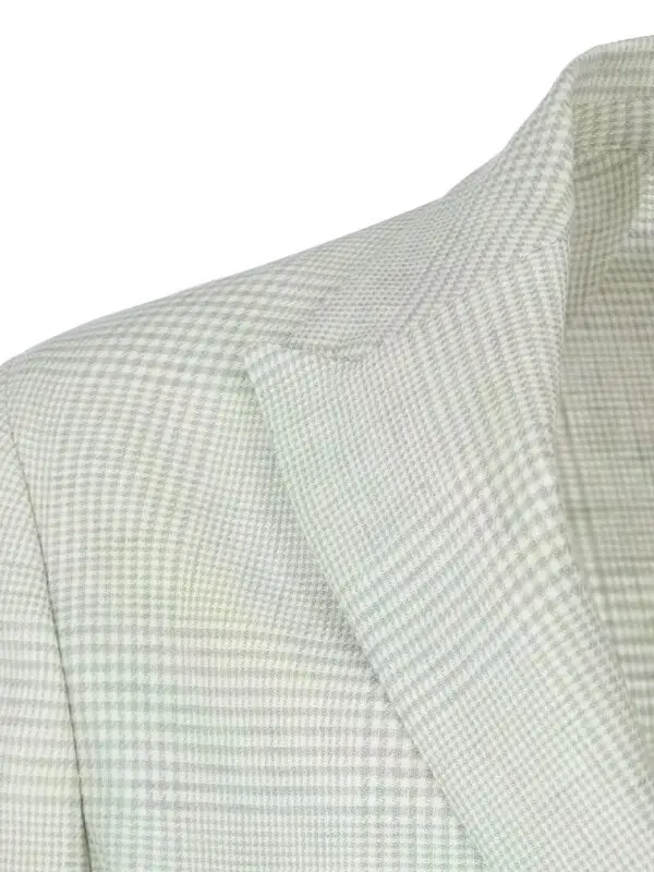Eleventy Check-pattern Blazer - Green