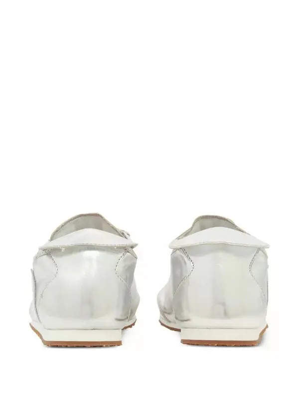 MARINE SERRE Astra Metallic-effect Leather Sneakers