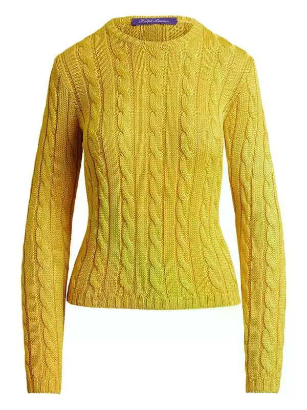 Ralph Lauren Cable-knit Crewneck Sweater - Yellow