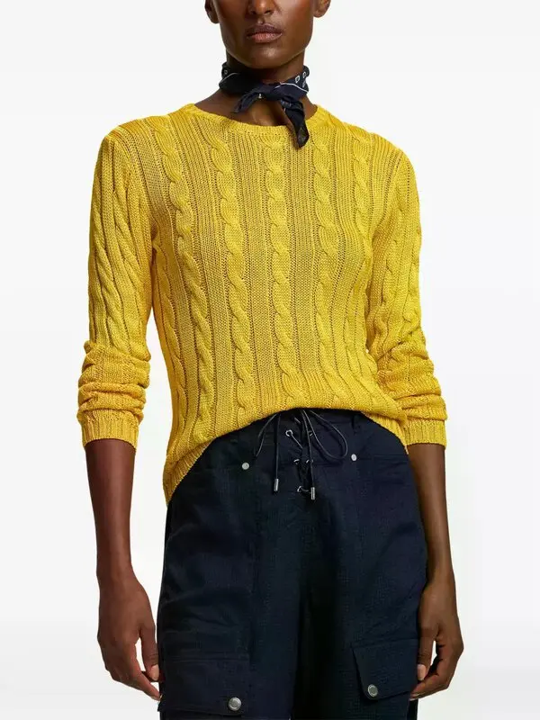 Ralph Lauren Cable-knit Crewneck Sweater - Yellow