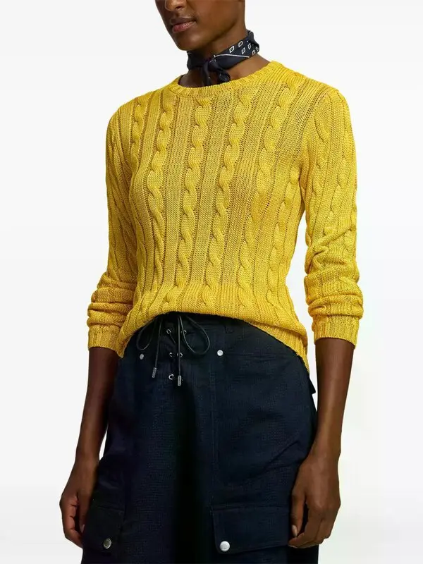 Ralph Lauren Cable-knit Crewneck Sweater - Yellow