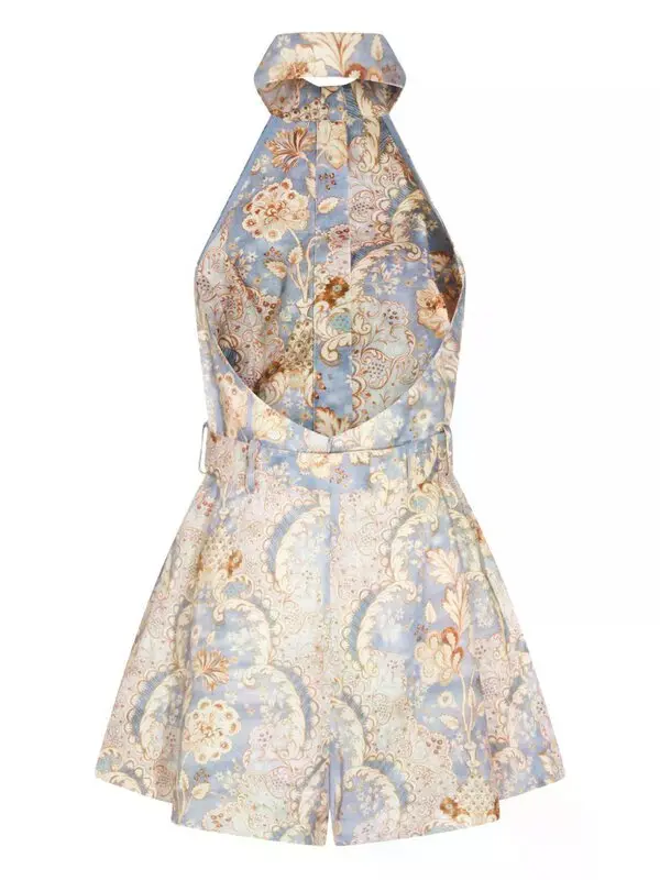 Zimmermann Daylight Belted Jumpsuit - Blue