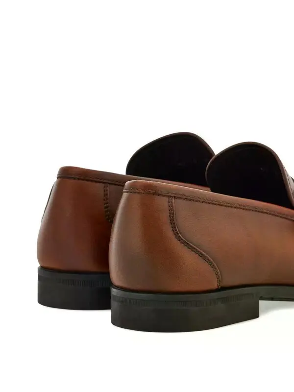FERRAGAMO Gancini Saddle Loafers - Brown