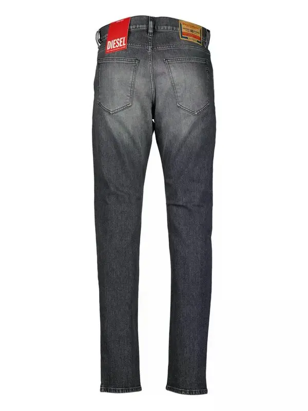 DIESEL® D-strukt Five-pocket Jeans With Logo Patch - Grey