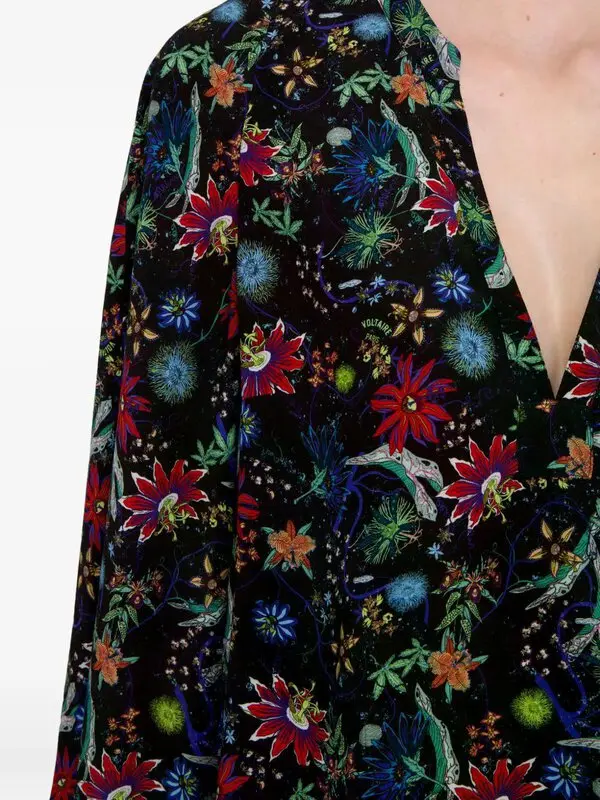 Zadig&Voltaire Torny V-neck Floral Blouse