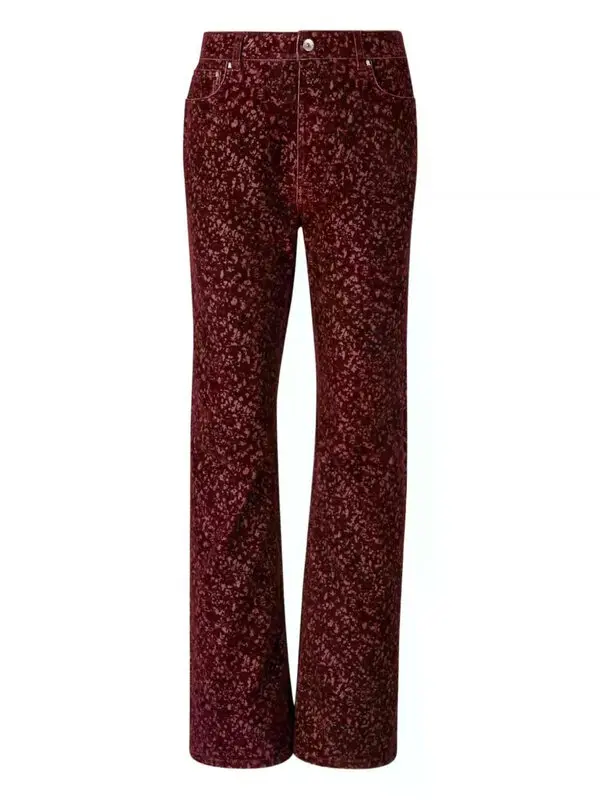 Rabanne Laser Print Baggy Trousers - Red