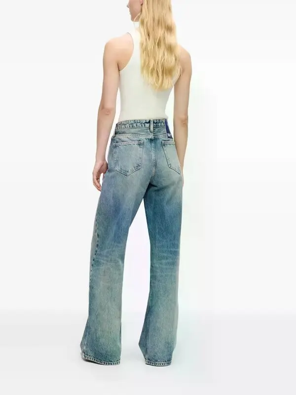 Karl Lagerfeld Logo Patch Mid-rise Jeans