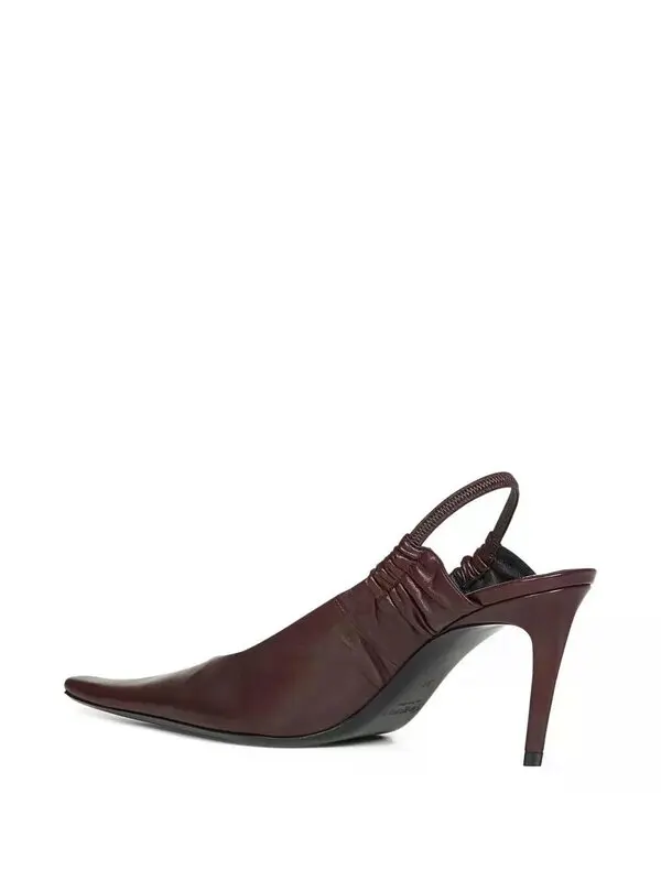 Saint Laurent 75mm Anne-marie Slingback Pumps - Red